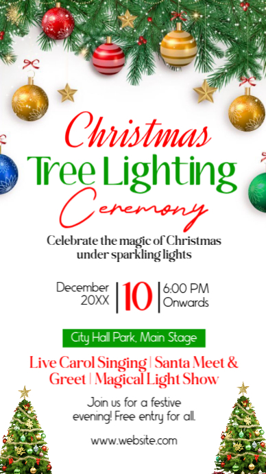 christmas tree lighting ceremony Template | PosterMyWall