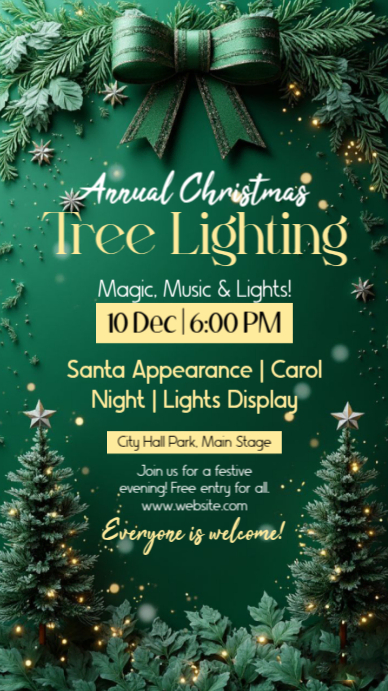 christmas tree lighting ceremony Template | PosterMyWall