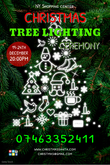Copy of Christmas Tree Lighting Ceremony | PosterMyWall