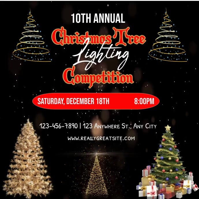 Copy of christmas tree lighting competition | PosterMyWall