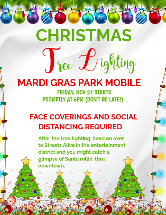 christmas tree lighting Template | PosterMyWall