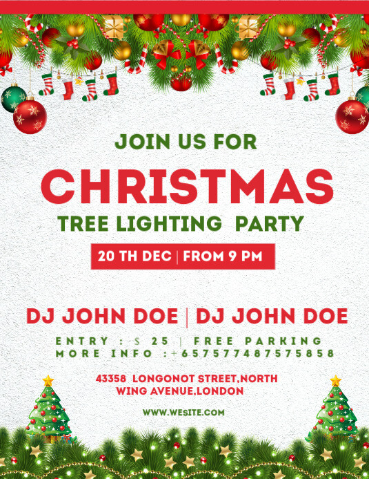 Christmas Tree Lighting Template | PosterMyWall