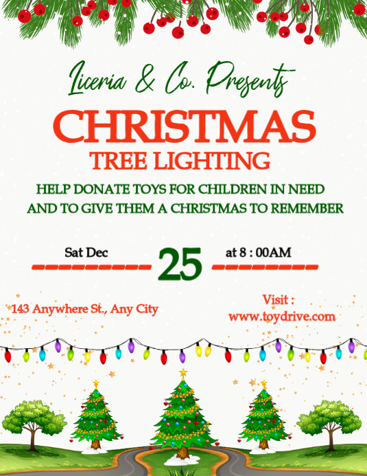 Christmas Tree Lighting Template | PosterMyWall