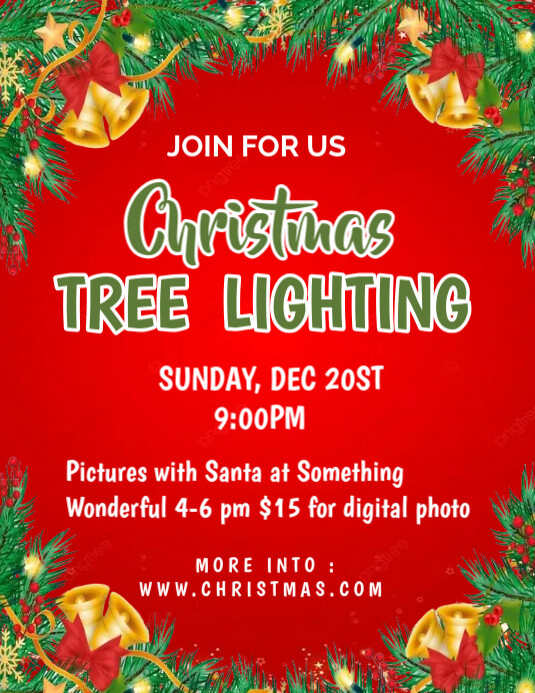 Christmas Tree Lighting Flyer Template | PosterMyWall