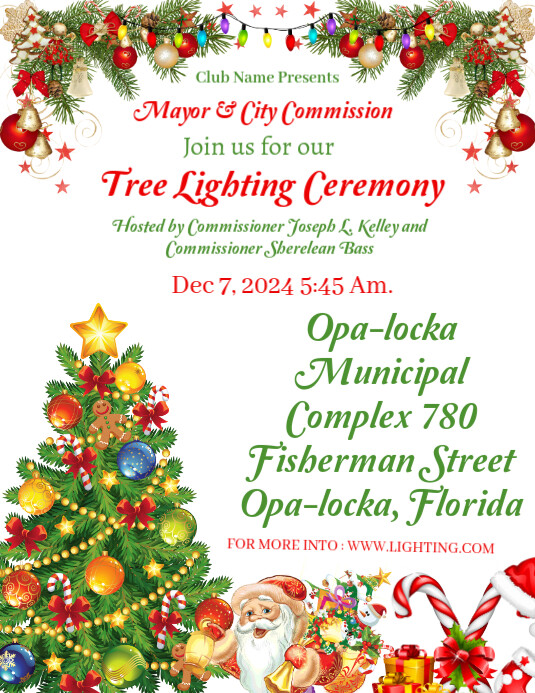 Christmas tree lighting flyer Template | PosterMyWall