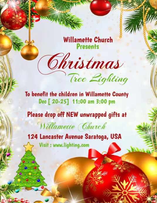 Copy of Christmas Tree Lighting Flyer | PosterMyWall