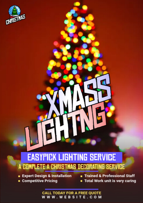Plantilla de Christmas Tree Lighting Flyer | PosterMyWall