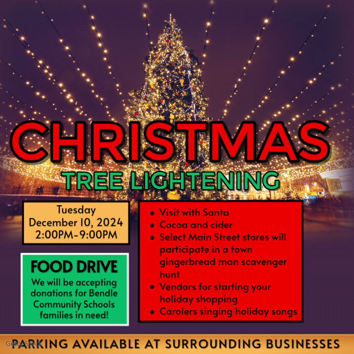 Christmas Tree Lighting Flyer Template | PosterMyWall