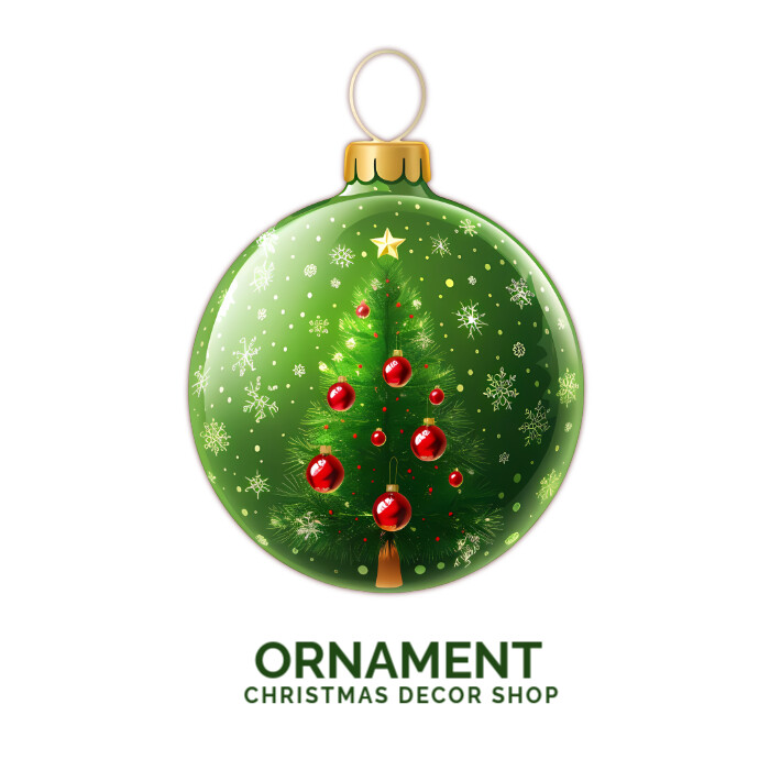 Copy of Christmas Tree Ornament Logo | PosterMyWall