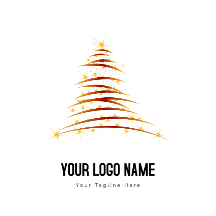 Christmas Tree Red Logo Template | PosterMyWall
