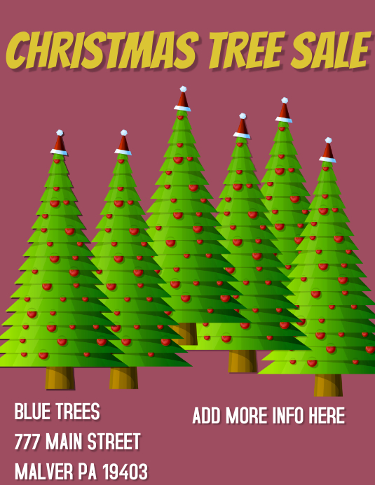 Copy of CHRISTMAS TREE SALE | PosterMyWall