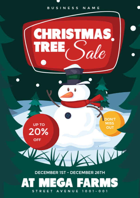 christmas tree sale template | PosterMyWall