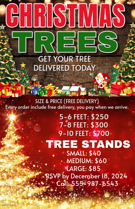 christmas trees flyers Template | PosterMyWall