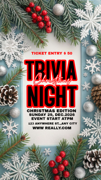Christmas Trivia Night Template | PosterMyWall