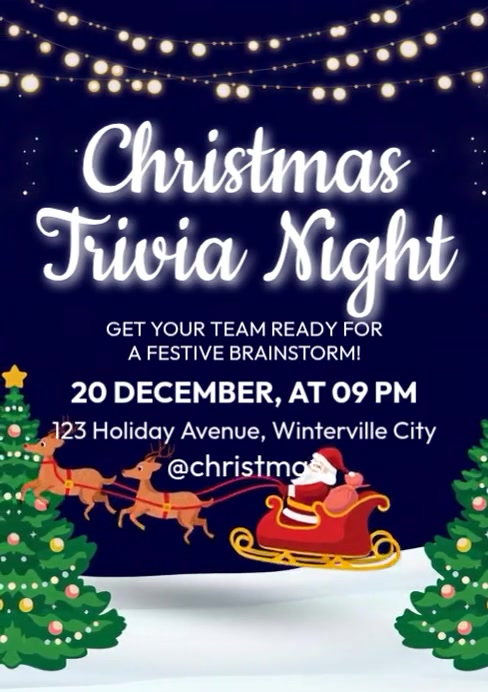 Christmas Trivia Night Template | PosterMyWall