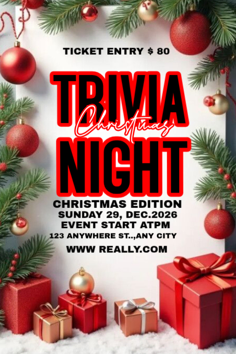 Christmas Trivia Night Template | PosterMyWall