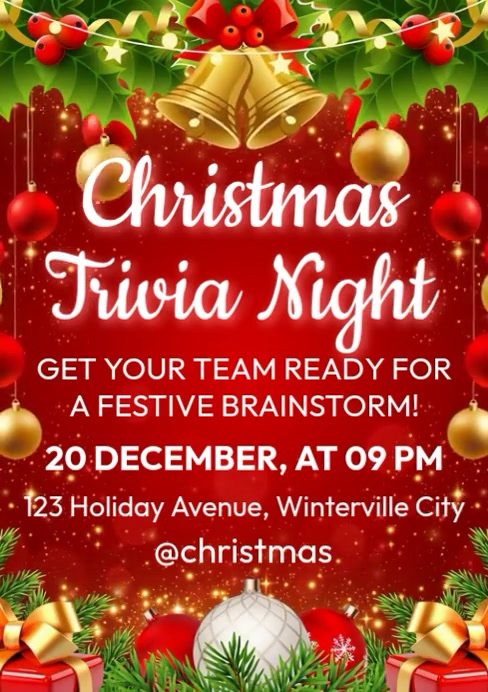 Christmas Trivia Night Template | PosterMyWall