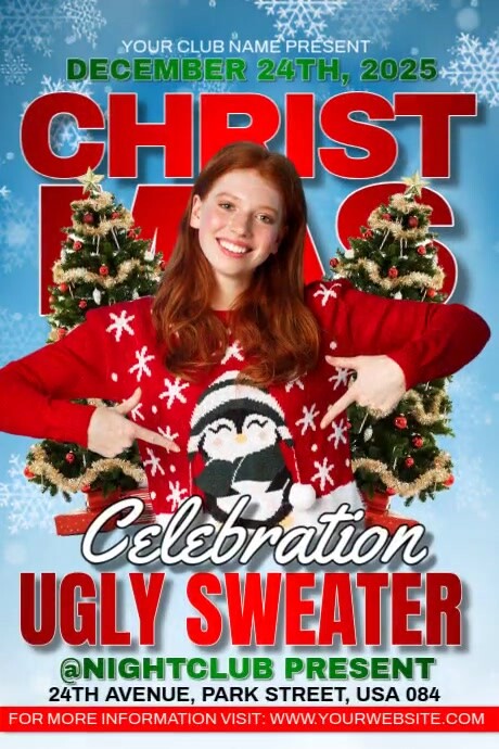 Christmas Ugly Sweater Celebration Template | PosterMyWall