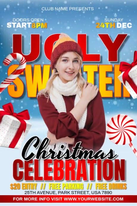 Christmas Ugly Sweater Celebration Template | PosterMyWall