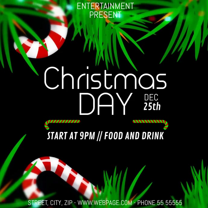 christmas video flyer template | PosterMyWall