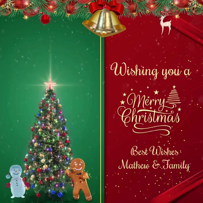 Christmas Video Greeting card Template | PosterMyWall