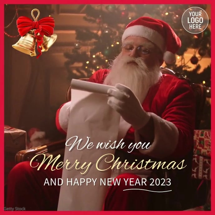 Christmas Video Wishes Template | PosterMyWall