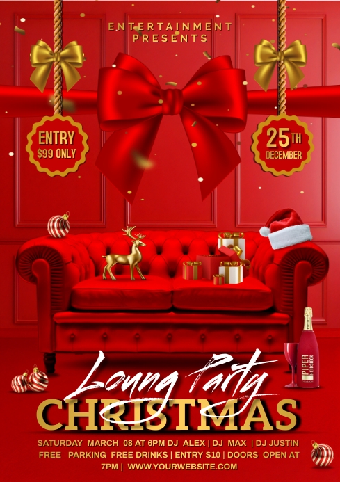 Christmas vip lounge party Template | PosterMyWall