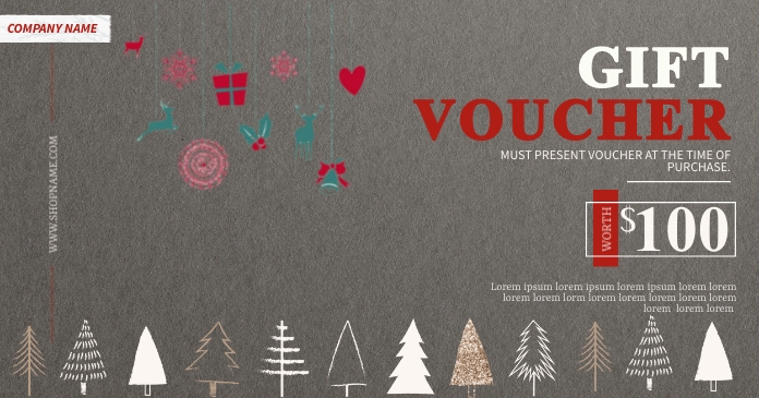 Copy of christmas Voucher card template | PosterMyWall