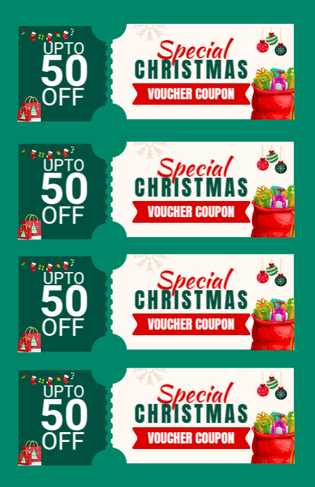 Christmas Voucher Coupon Template | PosterMyWall