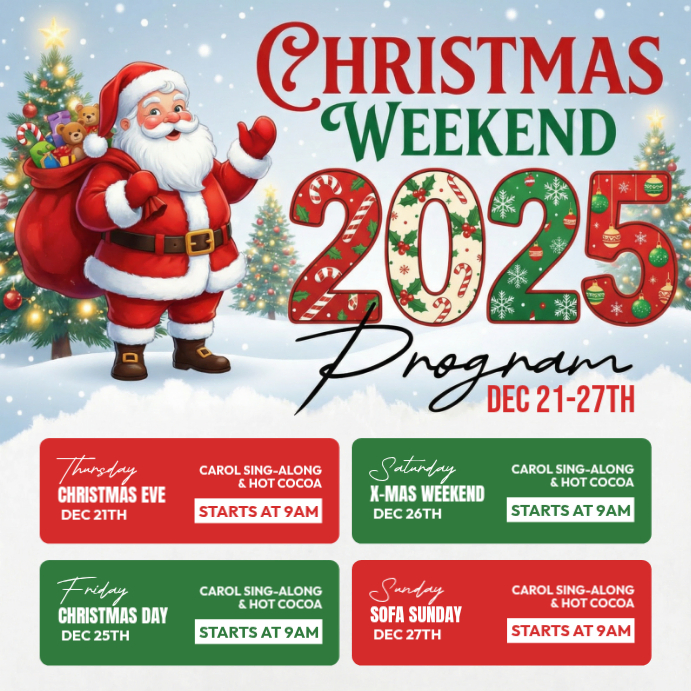 Christmas Week Program Schedule Template | PosterMyWall