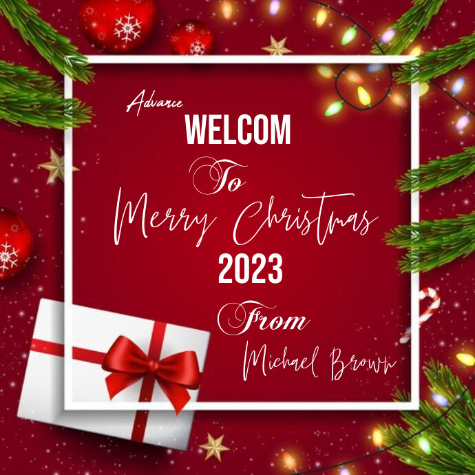 christmas welcome social media logo Template | PosterMyWall