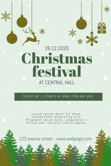 Christmas Winter Festival Flyer Template | PosterMyWall