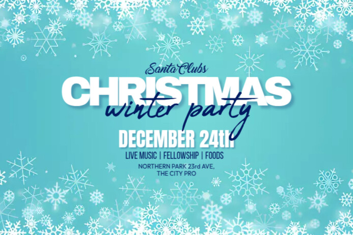 Christmas Winter Party Invitation Template | PosterMyWall