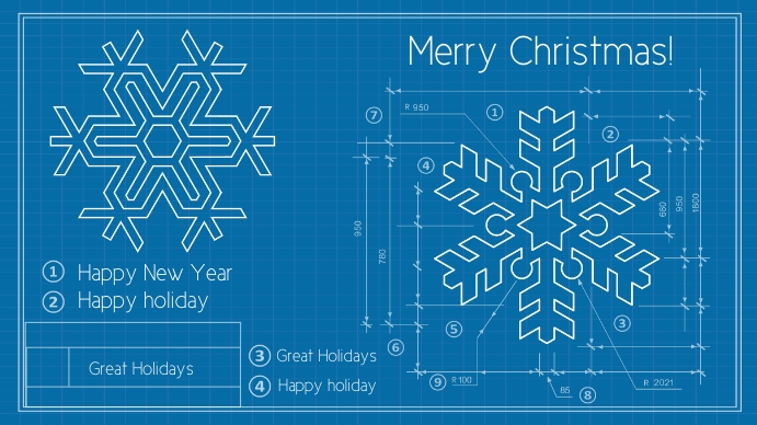 Christmas winter project snowflake Template | PosterMyWall