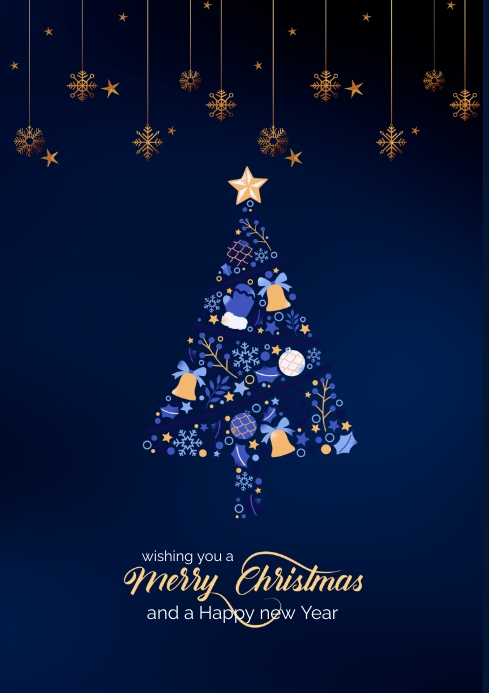 christmas wish blue Template | PosterMyWall