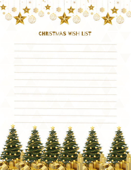 Christmas wish List Design template | Secret Santa wish list | PosterMyWall