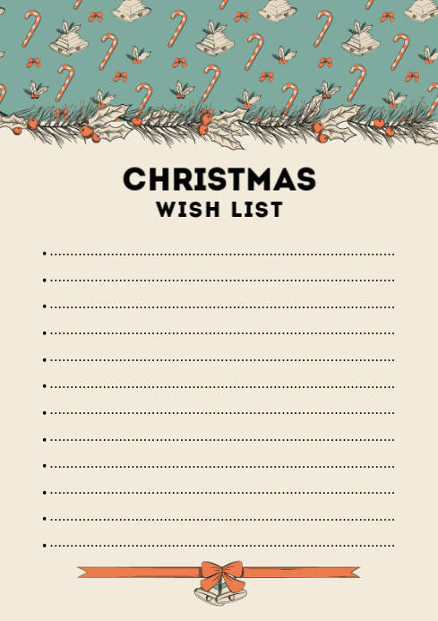 Christmas Wish List Template | PosterMyWall
