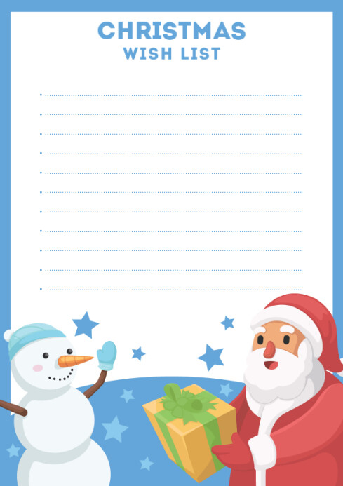 Christmas Wish List Template | PosterMyWall
