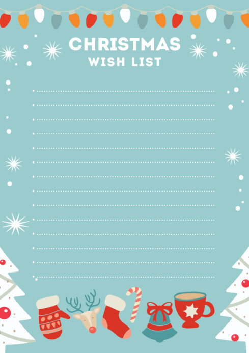 Christmas Wish List Template | PosterMyWall