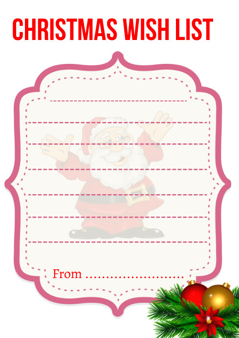 Christmas wish list Template | PosterMyWall