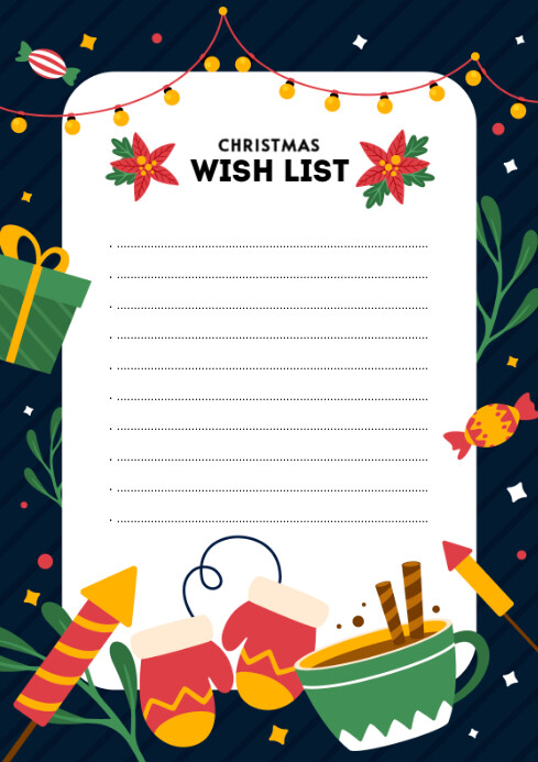 Christmas Wish List Template | PosterMyWall