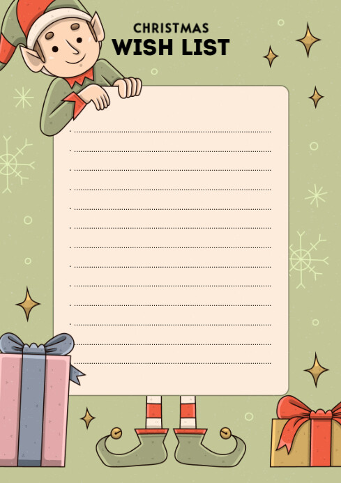 Christmas Wish List Template | PosterMyWall