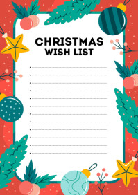christmas list Template | PosterMyWall