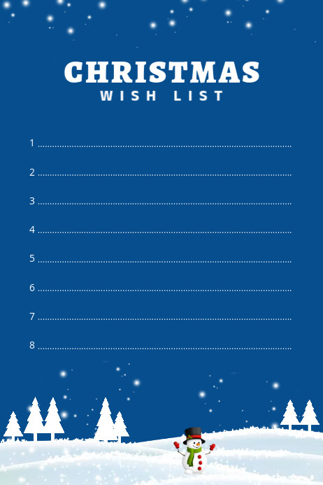 Christmas Wish List Template | PosterMyWall