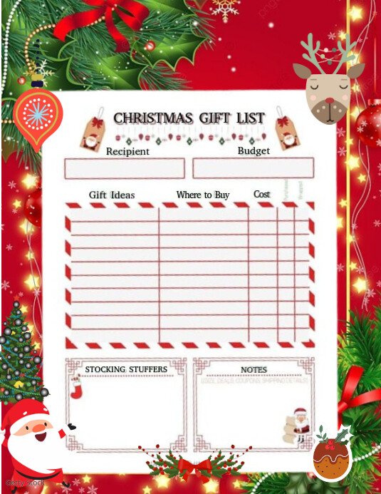 Christmas wish list Template | PosterMyWall