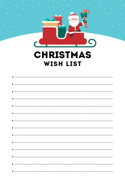 Christmas Wish List Template | PosterMyWall