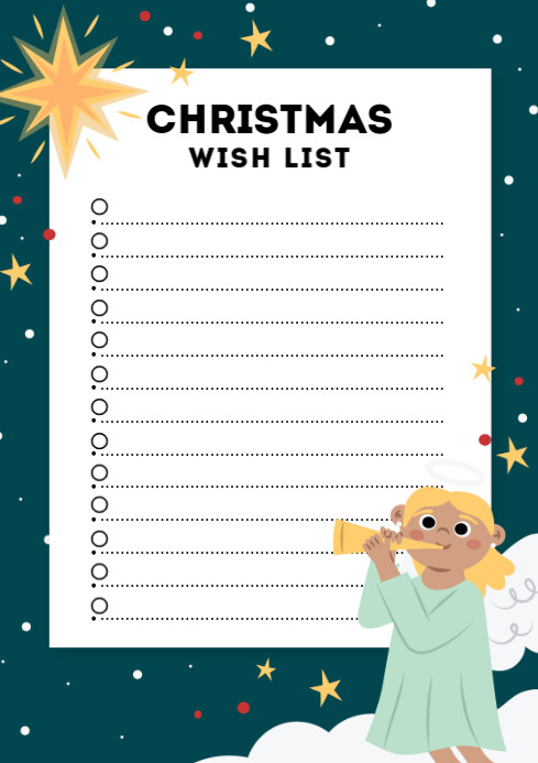 Christmas Wish List Template | PosterMyWall