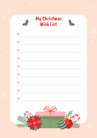 Christmas list Template | PosterMyWall