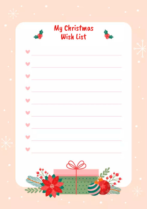 christmas wish list Template | PosterMyWall