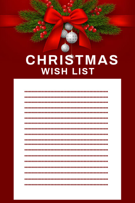 Christmas Wish List Template | PosterMyWall